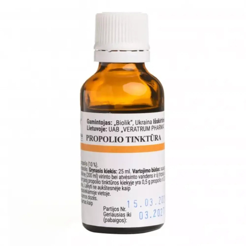Imunitetui stiprinti : Biolik propolio tinktūra 25 ml