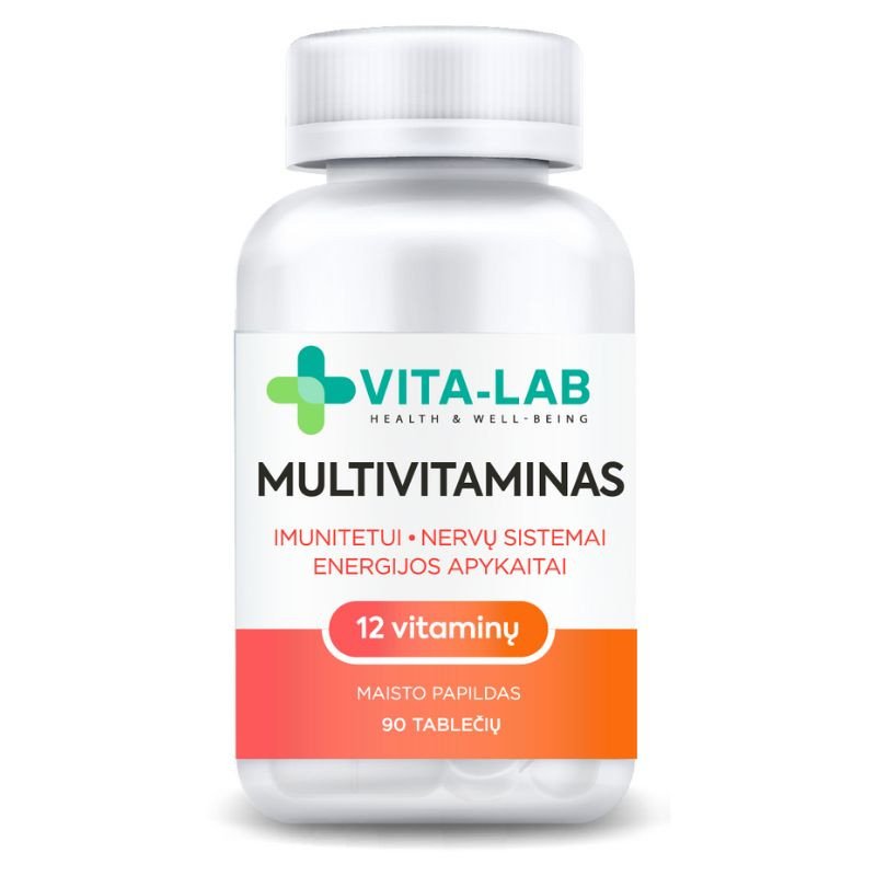 Multivitaminai : VITA-LAB multivitaminai 12 komponentų,