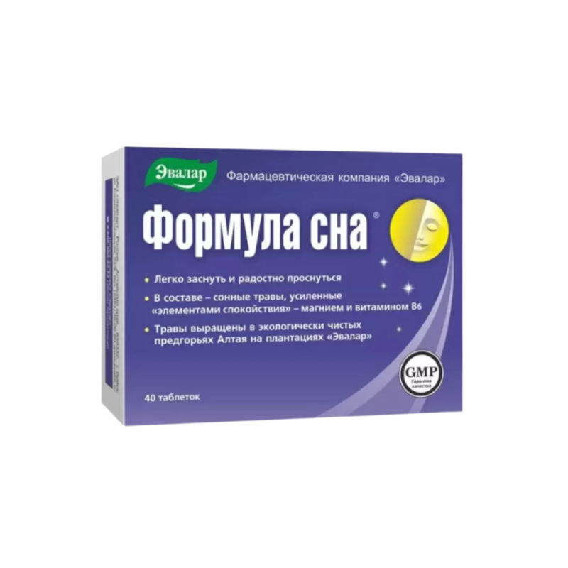 Nervų sistemai : Evalar Formula SNA 500 mg, 40 tablečių