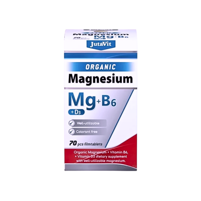 Magnio preparatai : JutaVit Organinis magnis + B6 + D3, 70 ...