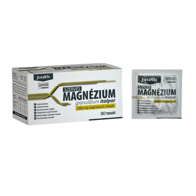 Magnio preparatai : JutaVit Organinis Magnis 380 mg, 30 pakelių ...