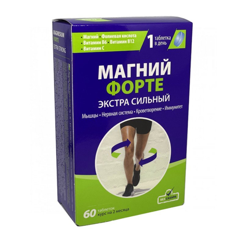 Magnio preparatai : Magnezium forte extra strong, 60 tab ...